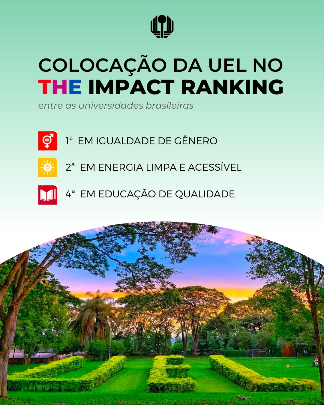 UEL é a 10º melhor universidade do Brasil segundo Ranking THE Impact 2023