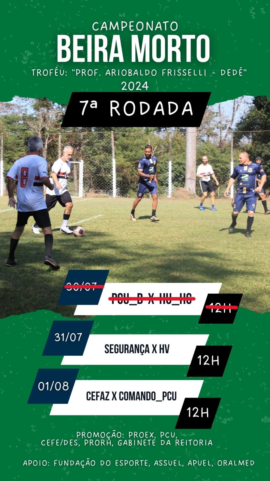 PCU B e HU/HC empatam pela sétima rodada do Beira-Morto